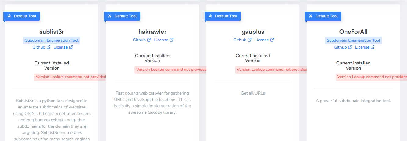 Bug - External tools · Issue #937 · yogeshojha/rengine · GitHub