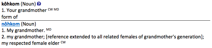 Ordering of dictionary information for inflected forms with English ...