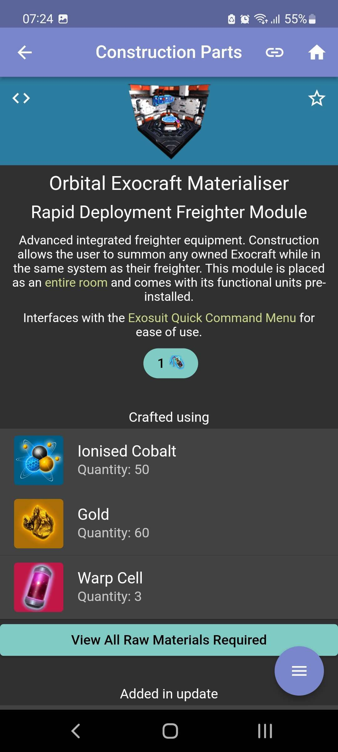 [Bug]: Duplicate "Orbital Exocraft Materializer" · Issue #153 · AssistantNMS/App · GitHub