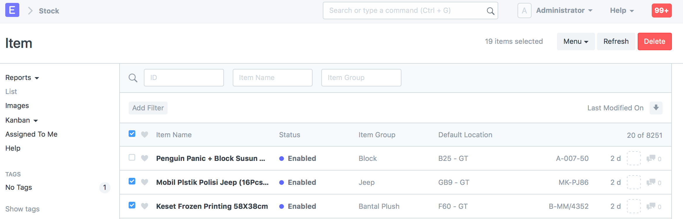 List View - Select All Delete Issue · Issue #14007 · frappe/erpnext · GitHub