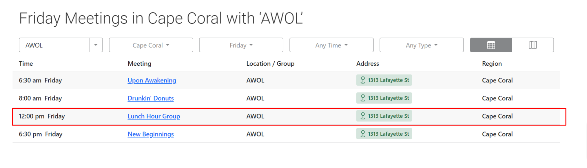 Google Sheets-JSON-Displays no meetings in feed · Issue #23 · code4recovery/sheets · GitHub