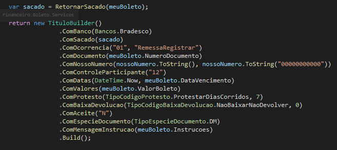 Posso implementar o pattern builder? · Issue #241 · BoletoNet/boleto2net · GitHub