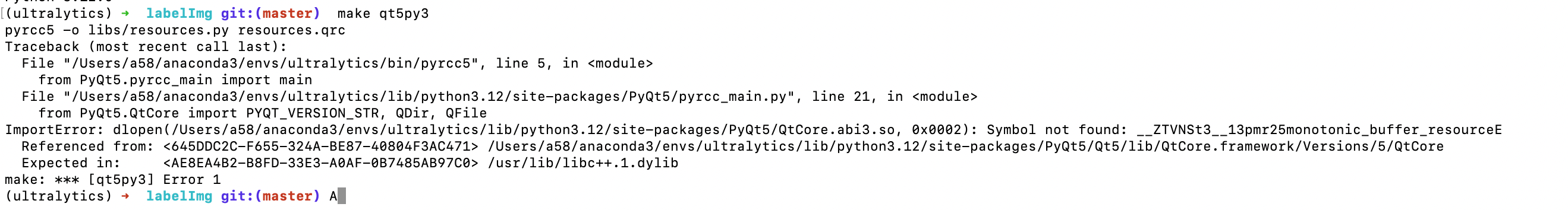 mac os m1 from PyQt5.QtCore import PYQT_VERSION_STR, QDir, QFile · Issue #1020 · HumanSignal ...