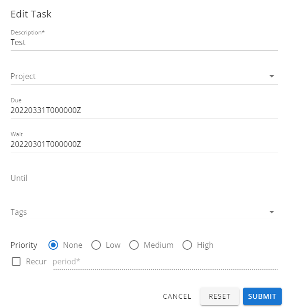 Task with "wait" isn't hidden · Issue #29 · DCsunset/taskwarrior-webui · GitHub