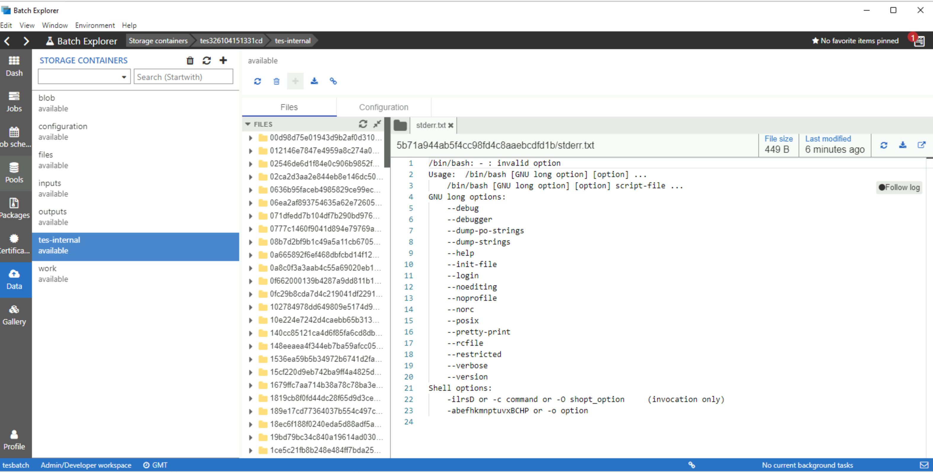 Executors Command With Bash C Flag Failing Task Execution · Issue 284 · Microsoftga4gh Tes 
