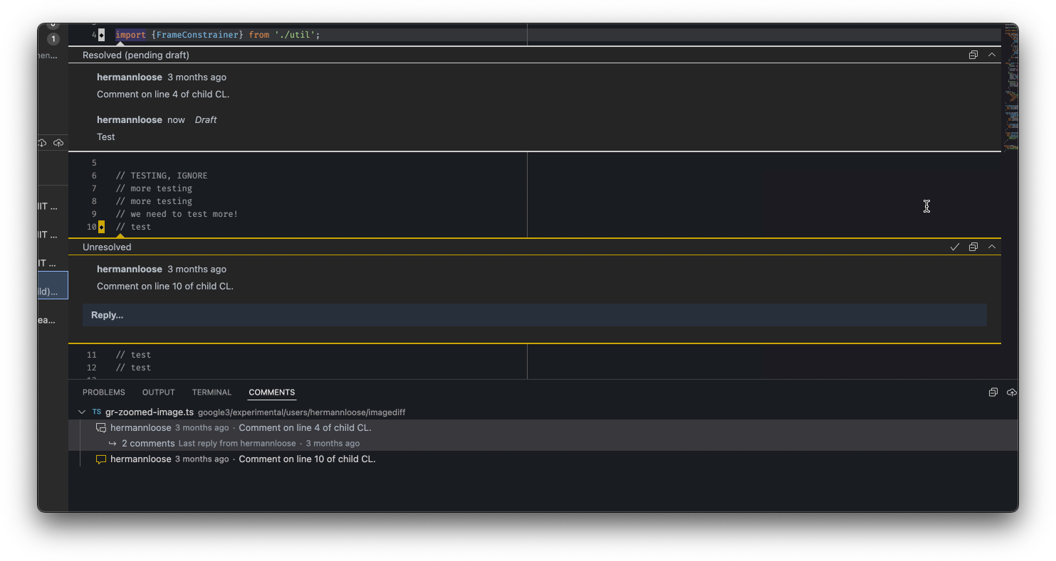 gutter icon for resolved/unresolved comments · Issue #149162 · microsoft/vscode · GitHub