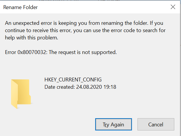 Renaming directories in RegFs failing with "0x80070032: The request is not supported" · Issue ...