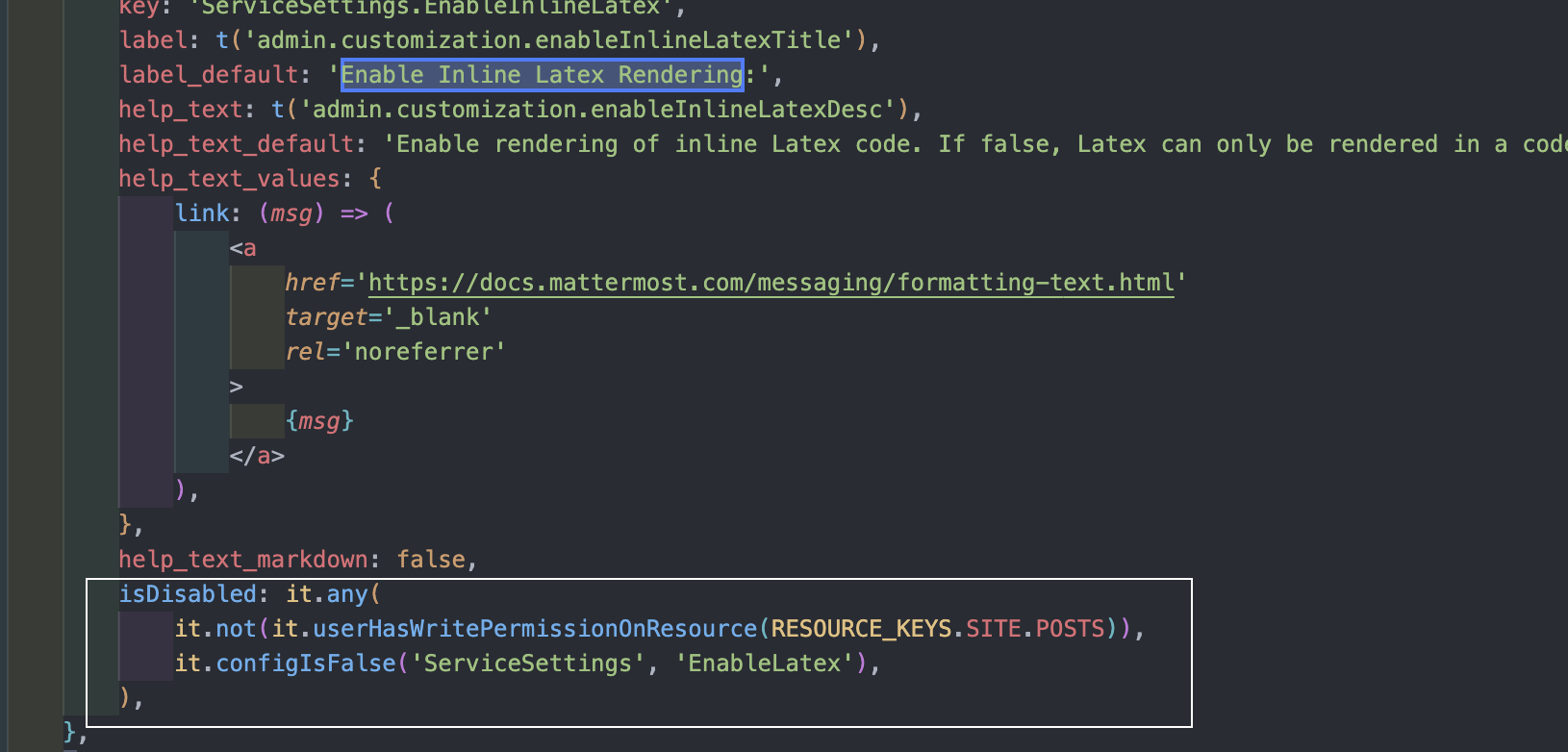 make inline latex setting dependant on enabling latex globally · Issue ...