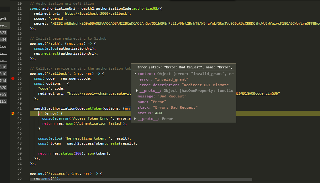 Please tell me the reason. · Issue #144 · lelylan/simple-oauth2 · GitHub