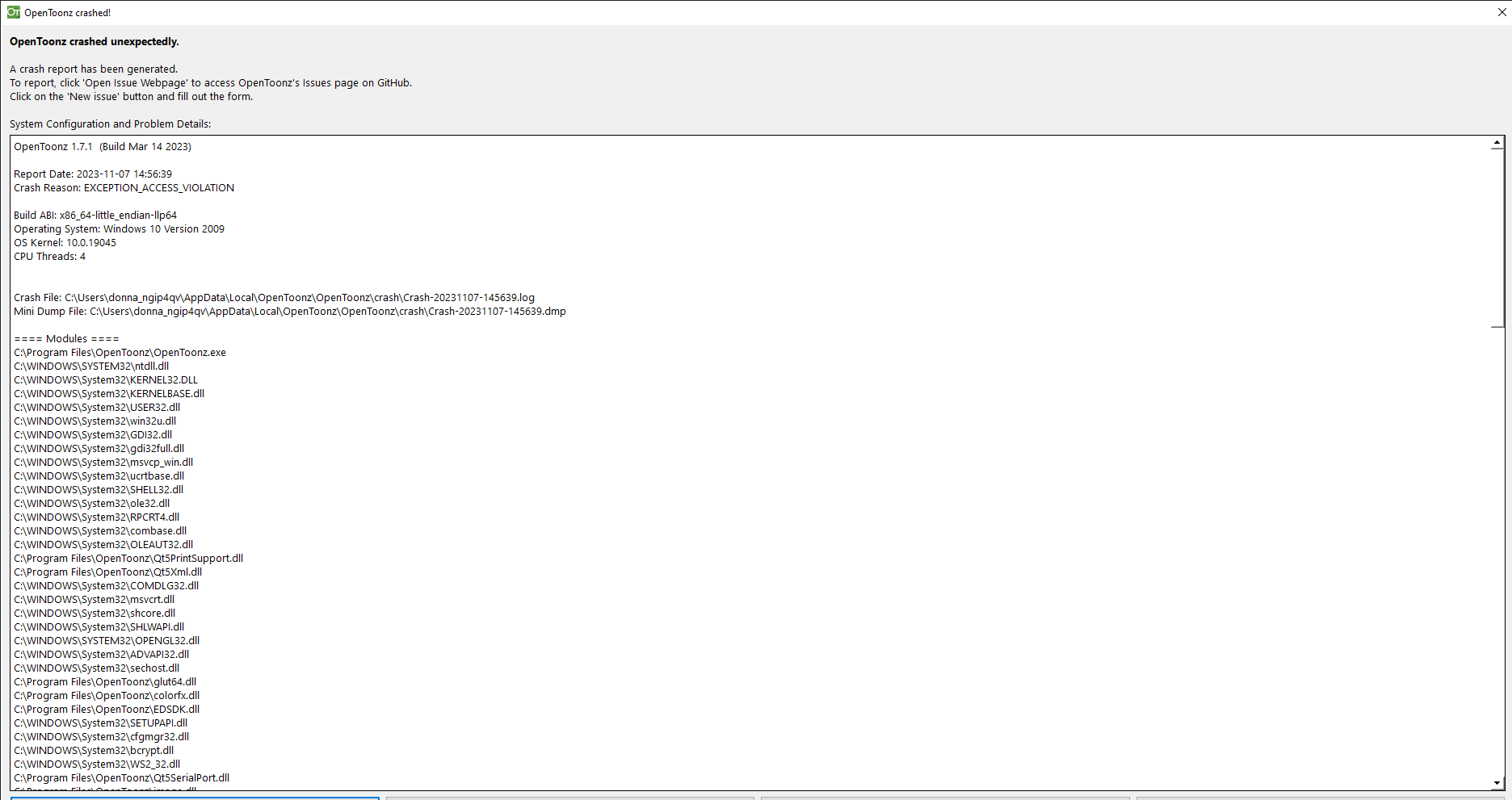 Opentoonz crashed after updating · Issue #5164 · opentoonz/opentoonz · GitHub