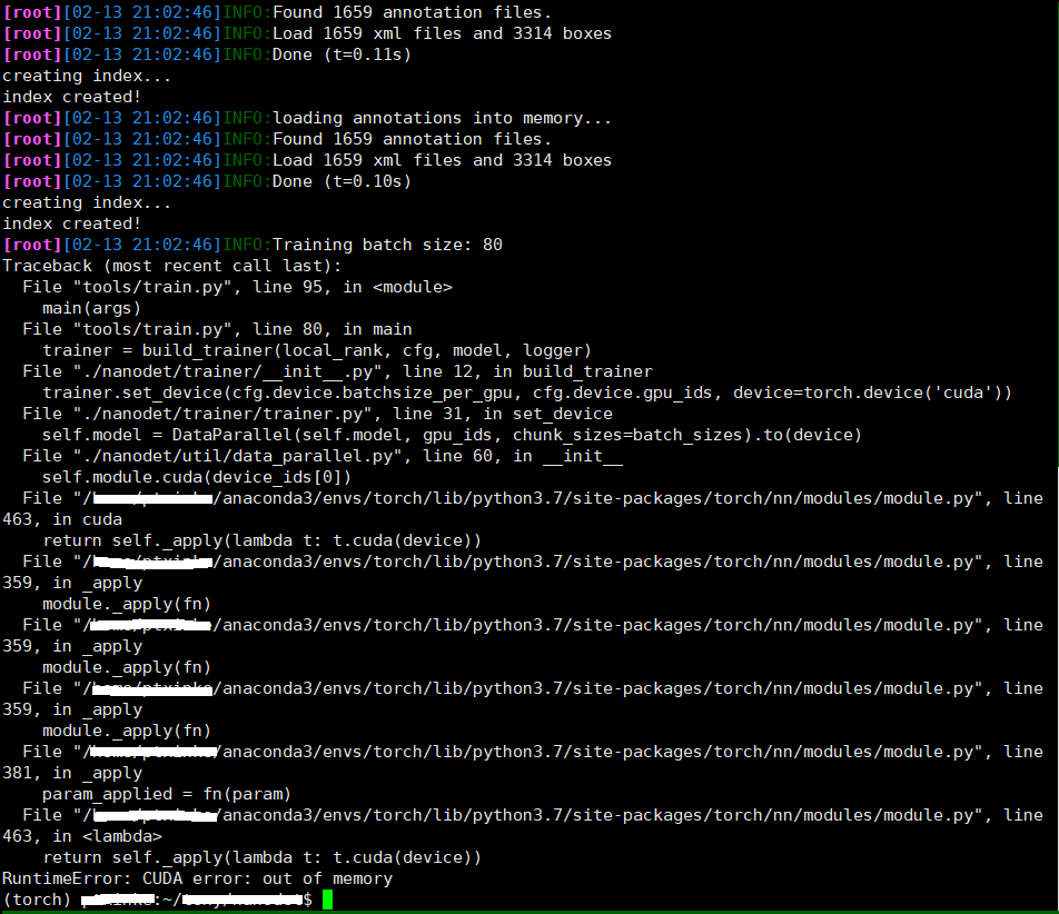 CUDA error: out of memory · Issue #147 · RangiLyu/nanodet · GitHub