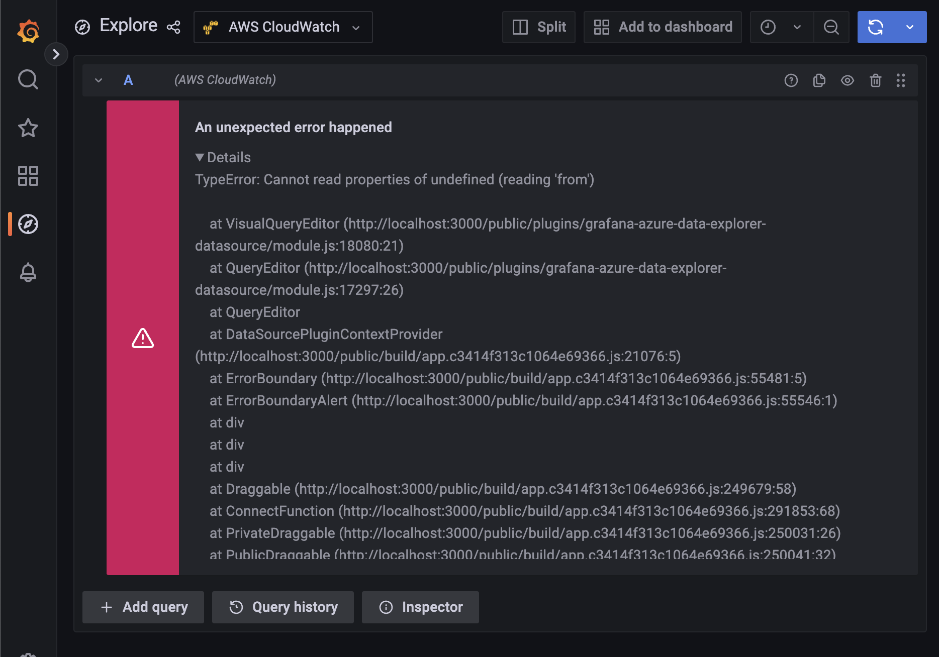 Potentially Undefined Prop Leading To Error Unmounting Adx Query Editor · Issue 514 · Grafana