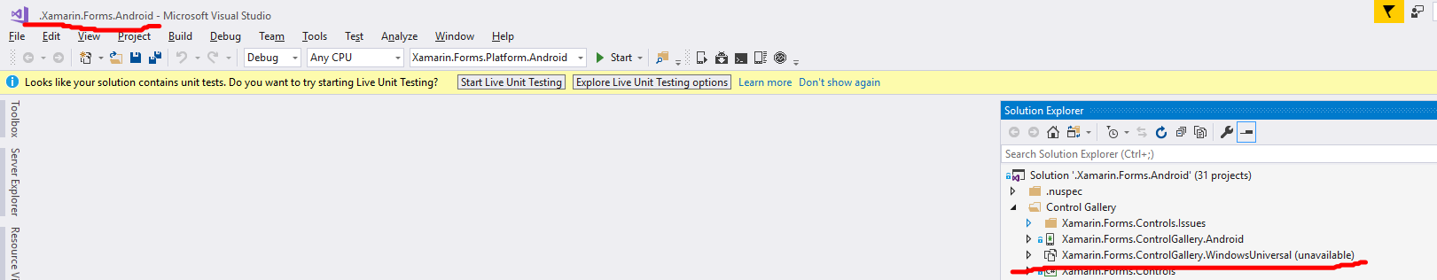 Xamarin.Android.sln includes UWP project · Issue #2734 · xamarin/Xamarin.Forms · GitHub