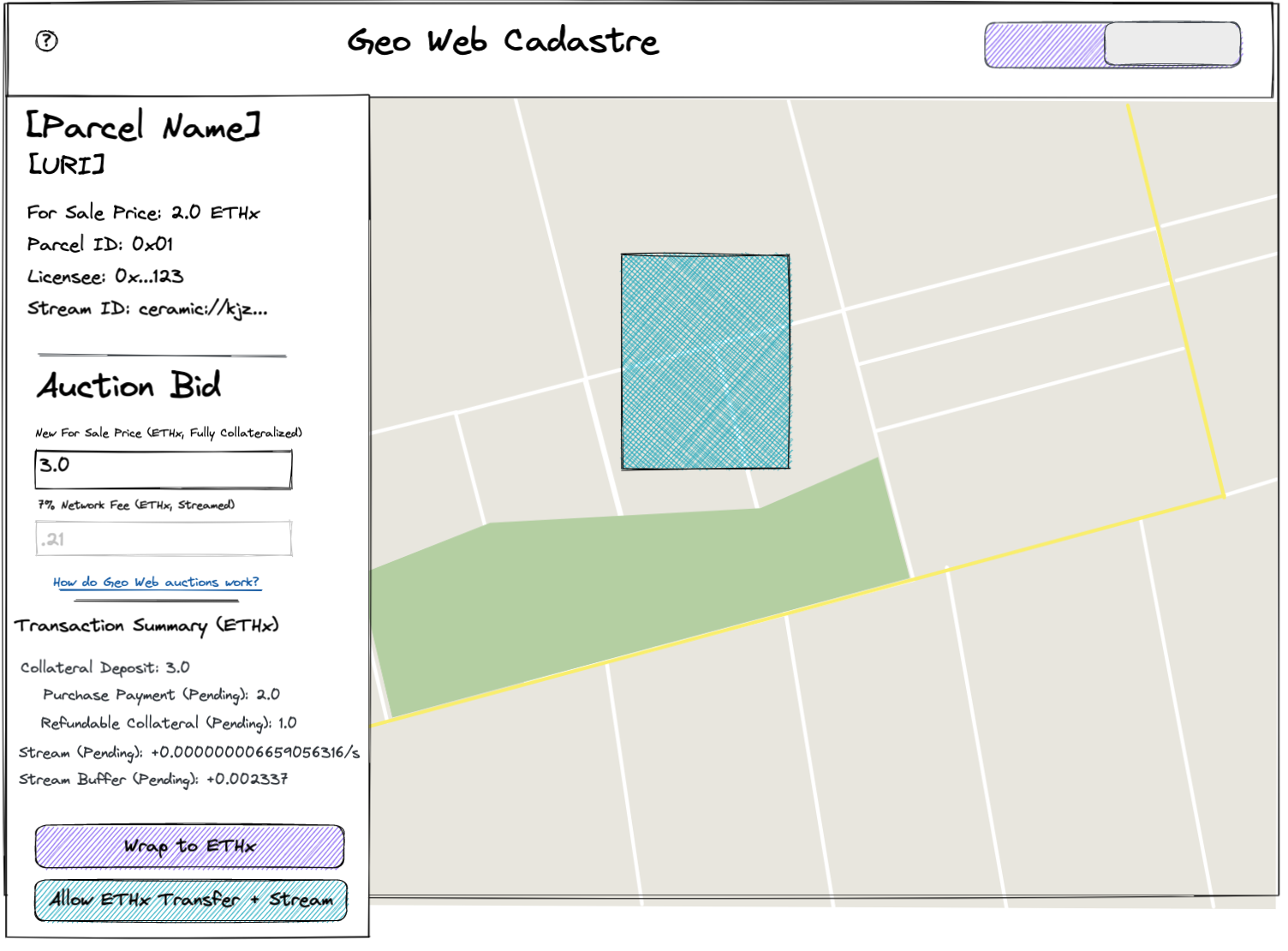 Add ETHx Approval Flow to the Cadastre · Issue #231 · Geo-Web-Project/cadastre · GitHub