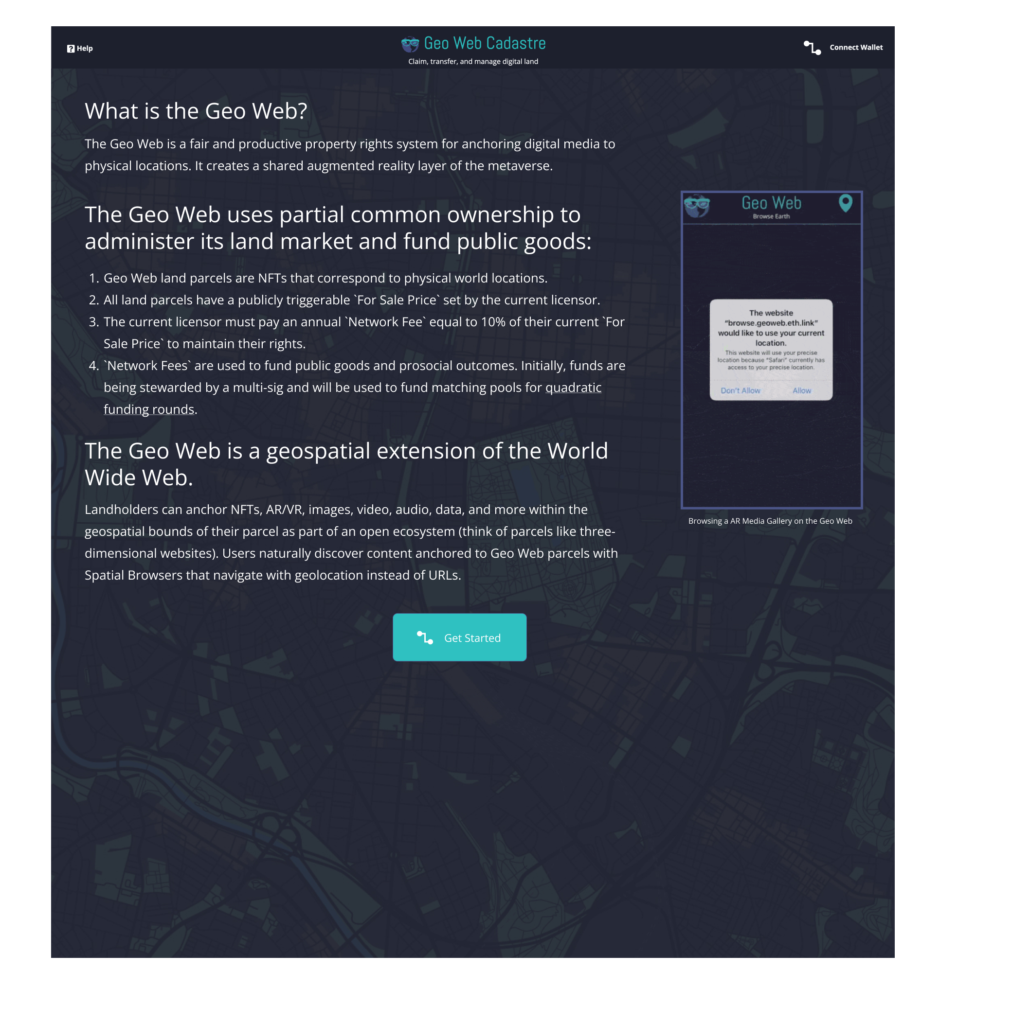 Update the Cadastre landing page · Issue #307 · Geo-Web-Project ...