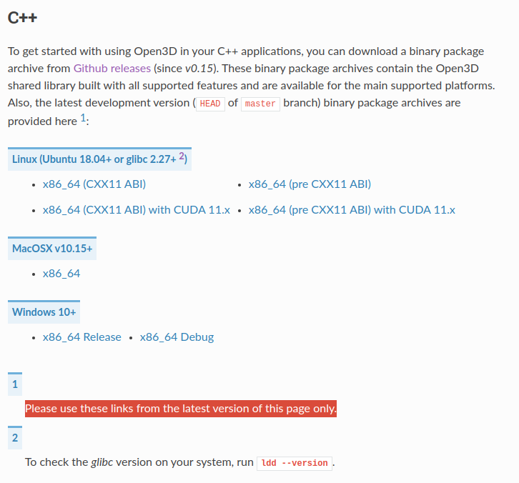 Links to download Windows C++ libraries are broken · Issue #4850 · isl-org/Open3D · GitHub