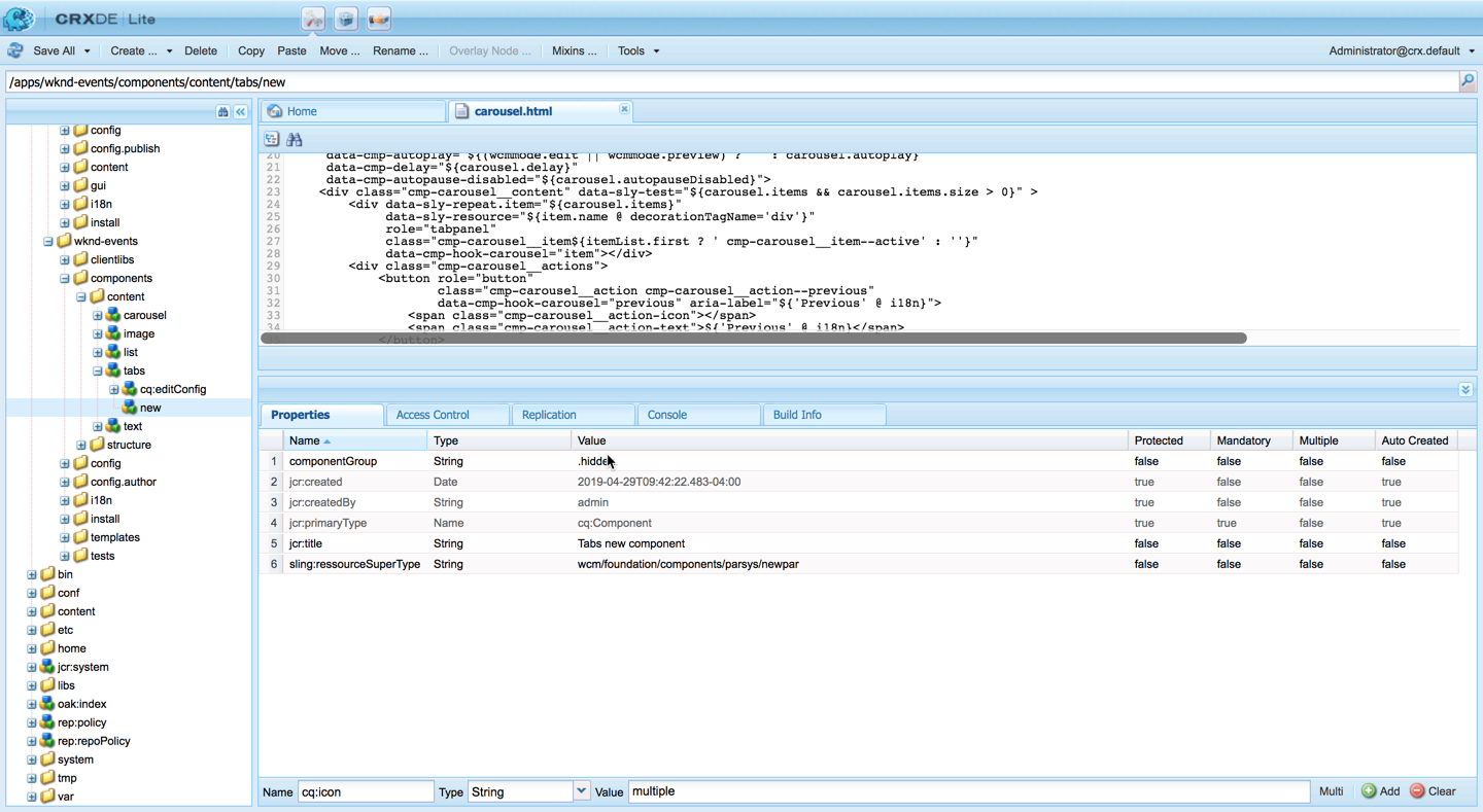 Carousel Component dialog broken when invoked under SPA Editor · Issue ...