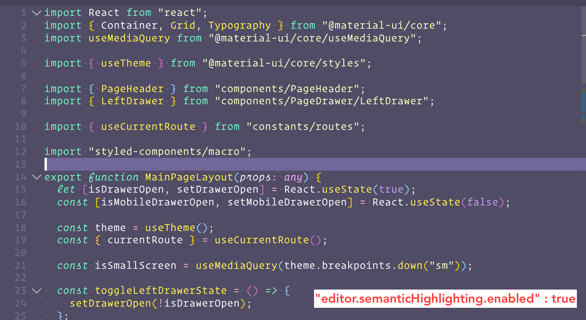 Small but strange syntax highlighting bug (or feature)? · Issue #90279 · microsoft/vscode · GitHub