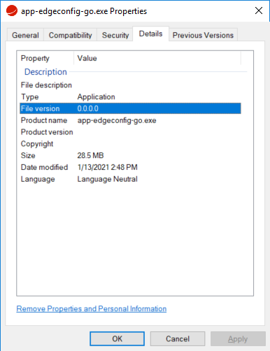fyne release for windows won't apply a version metadata to exe · Issue ...