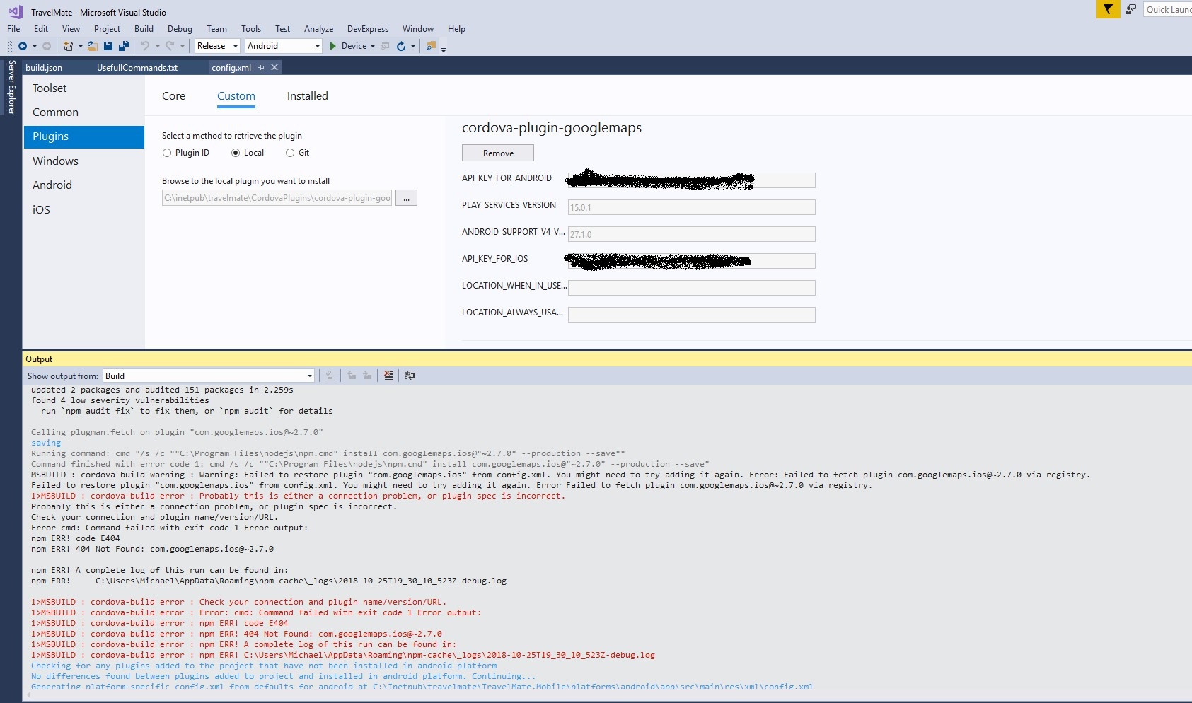 npm ERR! 404 Not Found: com.googlemaps.ios@~2.7.0 · Issue #2484 ...