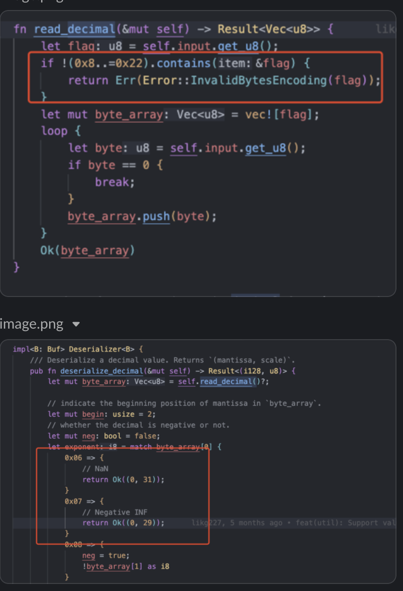 Bug Panic When Decimal Use Special Valuenan Infinity Infinity · Issue 3817