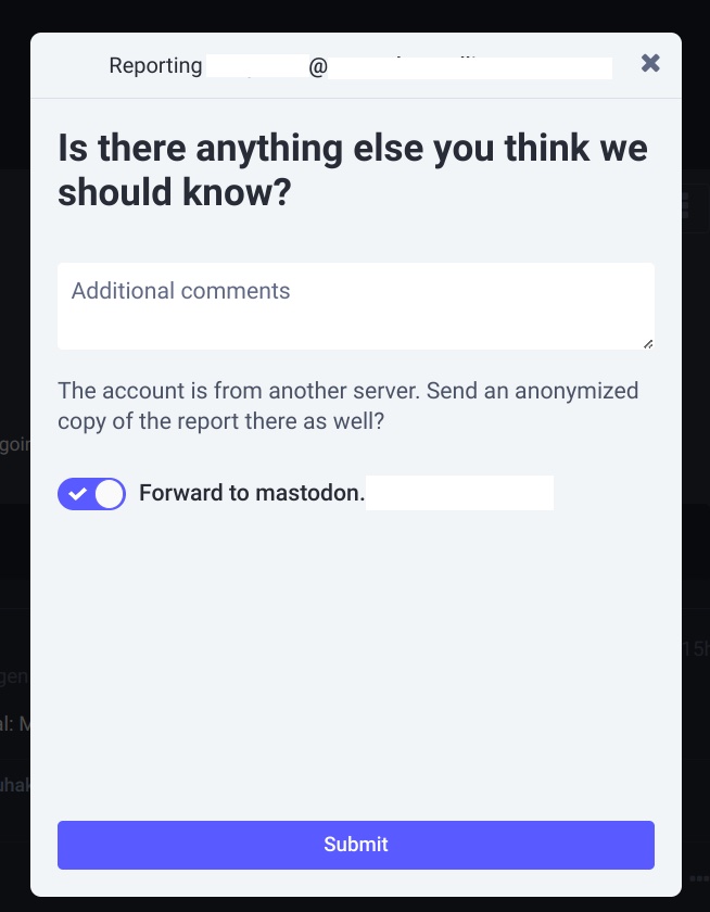 Forwarding reports · Issue #196 · mastodon/mastodon-android · GitHub