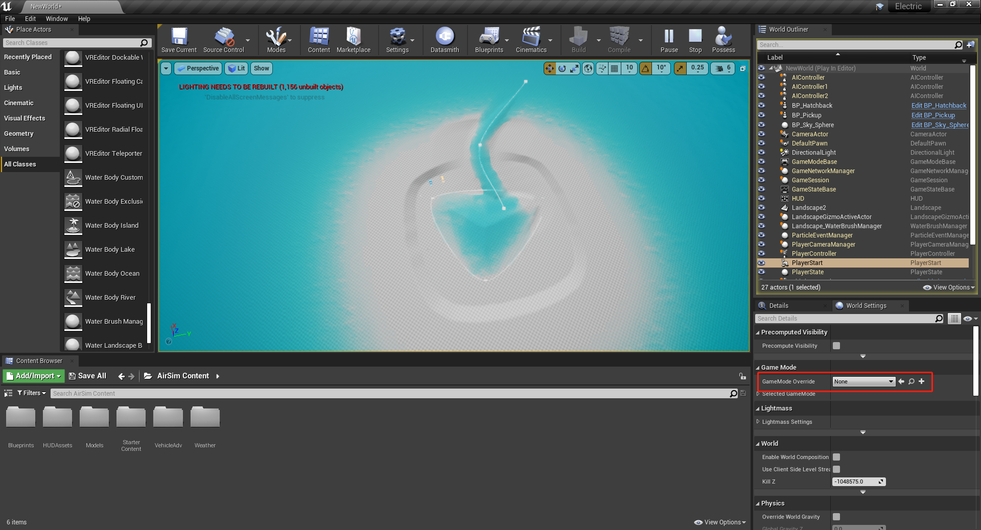 AirSim used in ue4.26 causes water position offset · Issue #3551 · microsoft/AirSim · GitHub