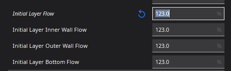 Are the three new Initial Layer Flow settings additive (really, multiplicative) or Overrides ...