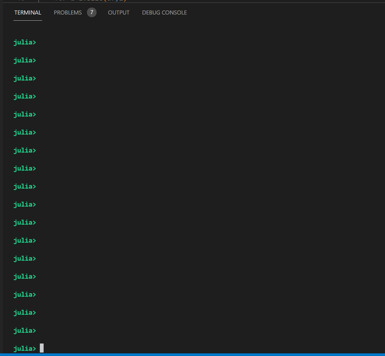 Terminal is showing result of previous command · Issue #2358 · julia ...