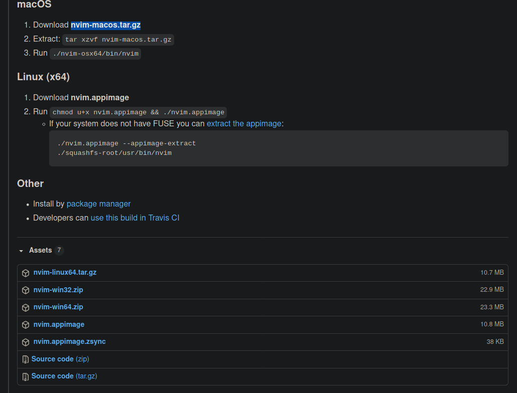 Macos Download Missing On Nightly Release Page · Issue 13022 · Neovimneovim · Github
