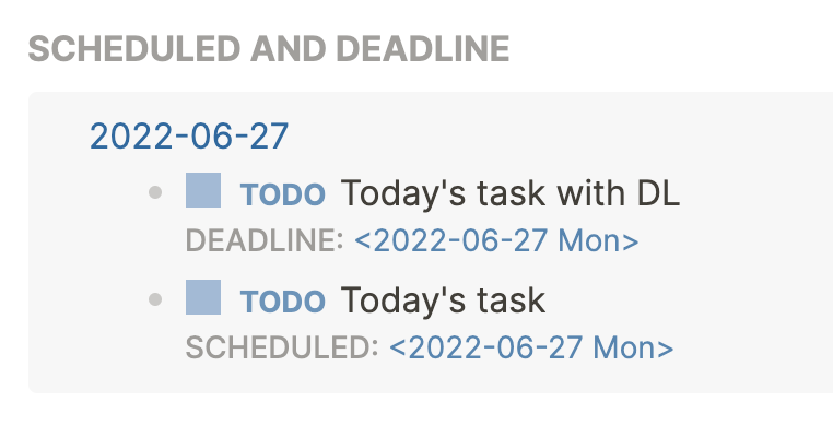 Uncompleted tasks scheduled/deadline for the past don't show up on today's page under "scheduled ...