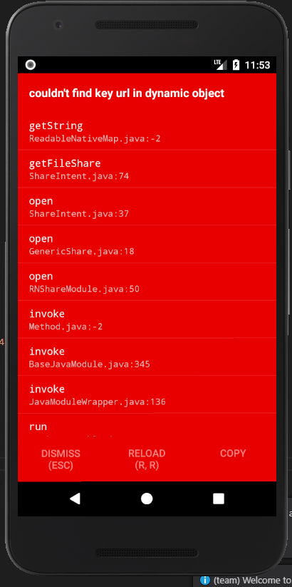 Couldnt Find Key Url In Dynamic Object Getstring Readablenativemapjava 2 Getfileshare · Issue