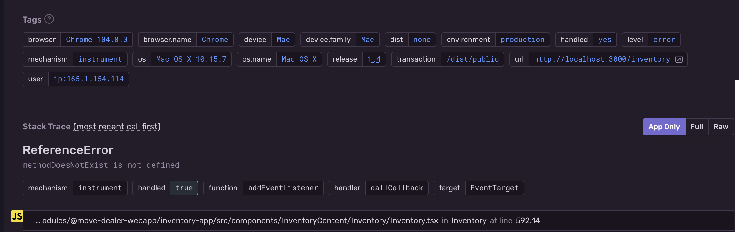 Sentry Issue - Not seeing source map / code file in the stack trace. · Issue #567 · getsentry ...