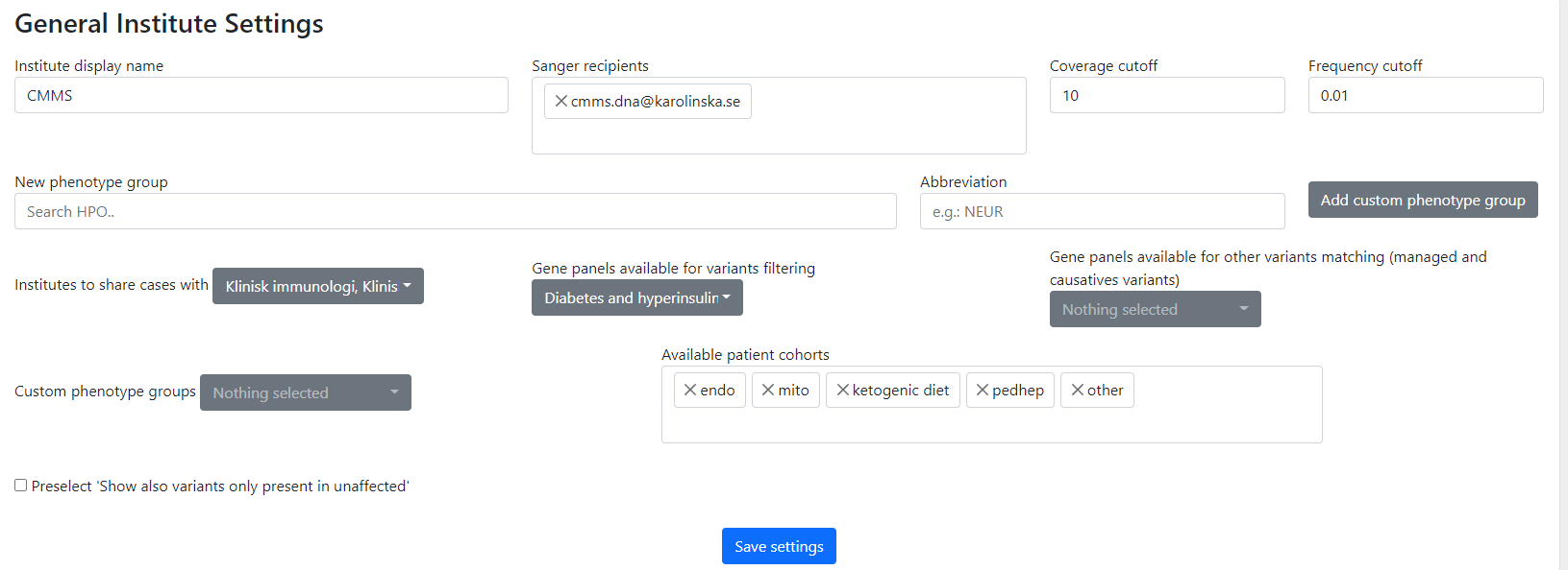 Non-admin user saving settings on institute settings page clears loqusdb settings · Issue #3640 ...