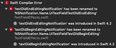 Not working in xCode10 · Issue #162 · raulriera/TextFieldEffects · GitHub