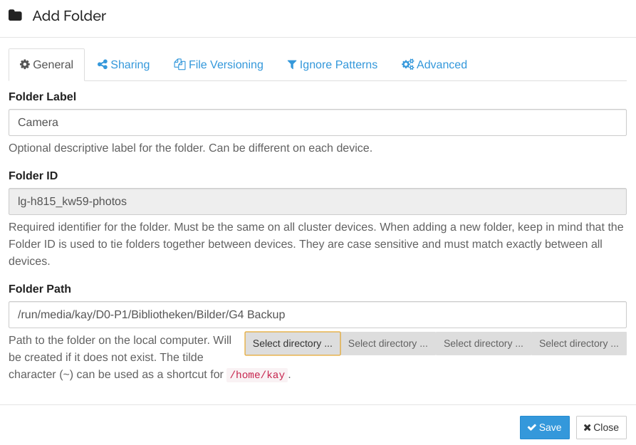 Syncthing does not use correct folder · Issue #6298 · syncthing/syncthing · GitHub