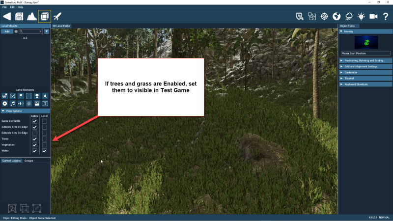 Tree and Grass should be set to visible if a level is made to use them · Issue #1898 ...