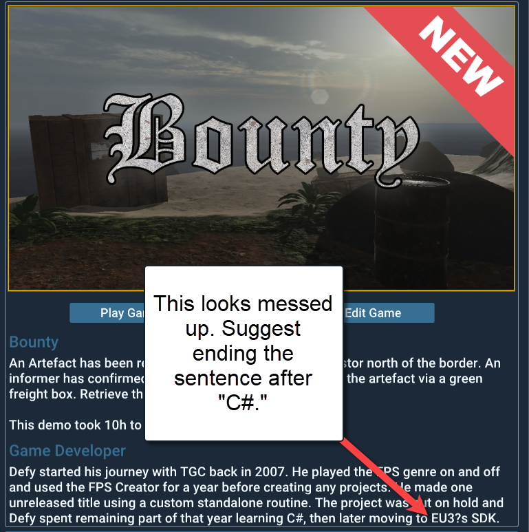 New game Bio info issue · Issue #2903 · TheGameCreators/GameGuruRepo · GitHub