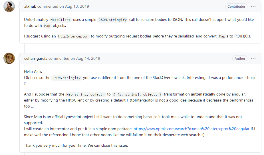 Configure Option To Use Standard JSON stringify Instead Of Angular s