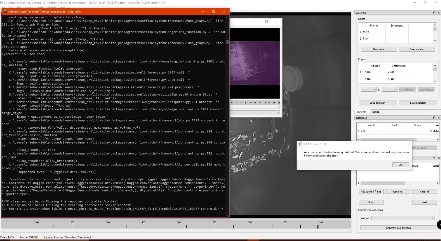 Failed To Convert Object Of Type · Issue 500 · Talmolab Sleap · Github