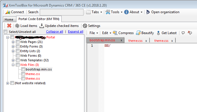 Web File contents don't load · Issue #5 · MscrmTools/MscrmTools.PortalCodeEditor · GitHub