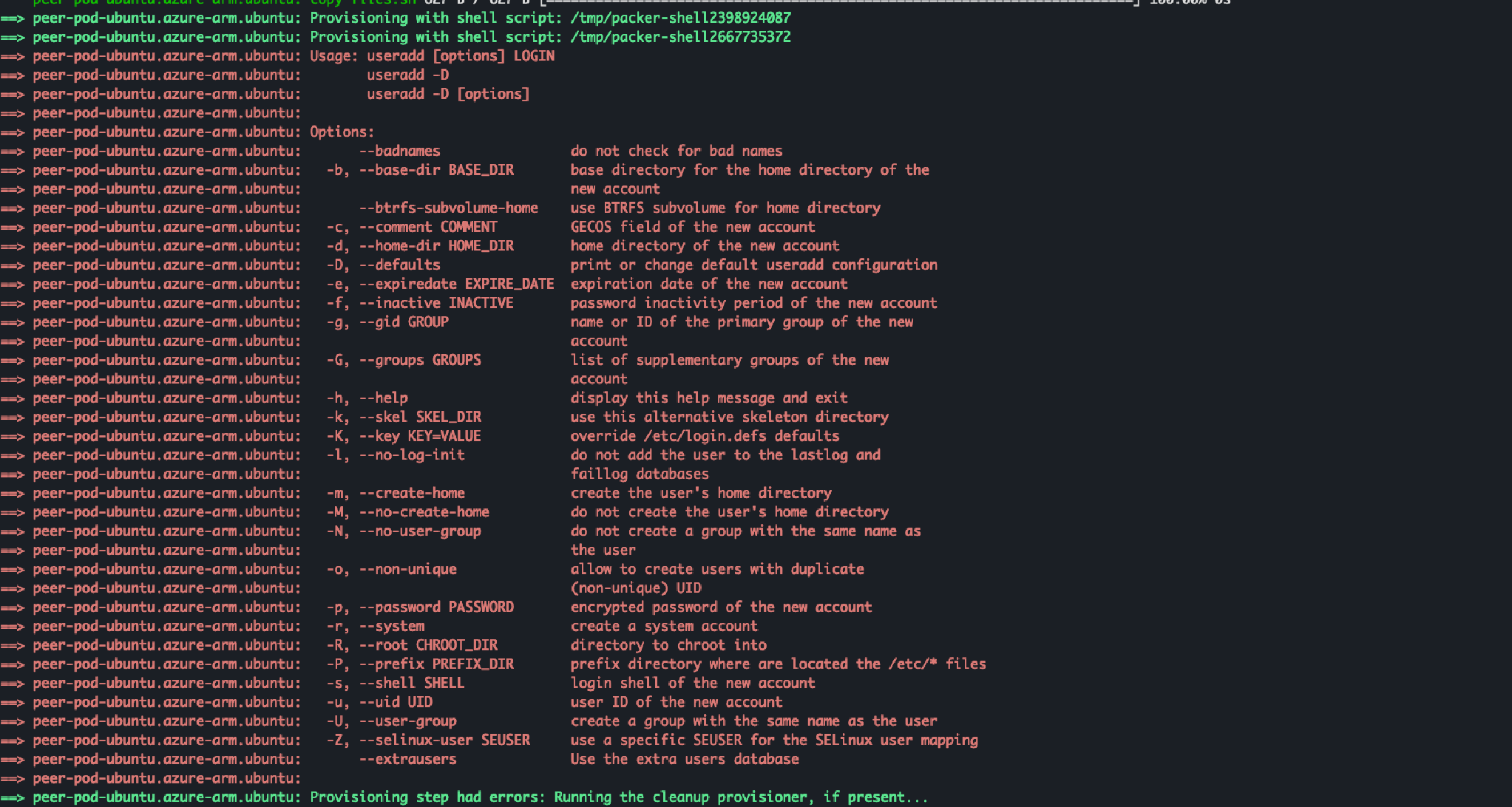 Azure: packer error while creating peerpod image · Issue #865 · confidential-containers/cloud ...
