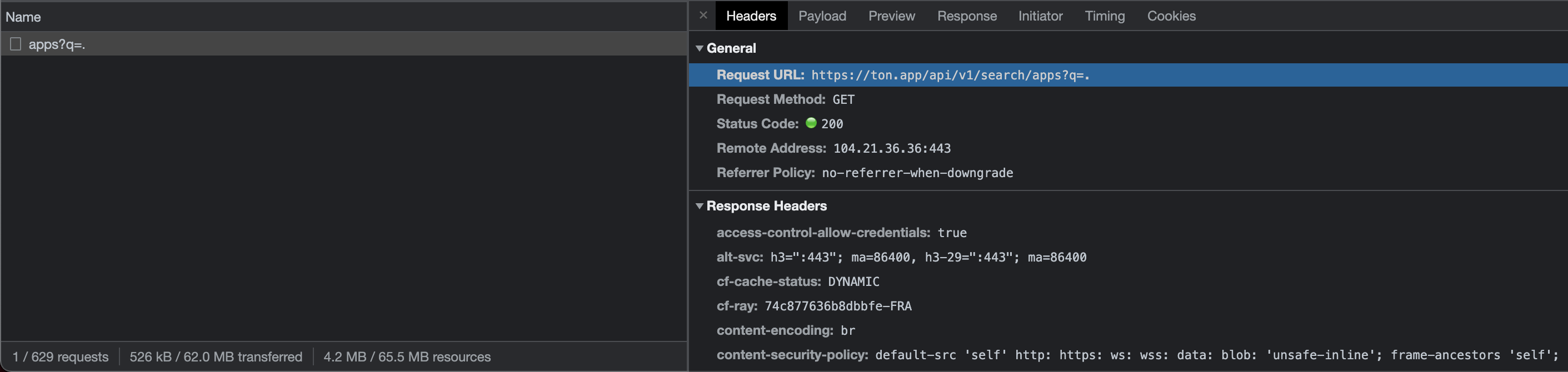 It is possible to search dapps & apps for less than 3 characters ...