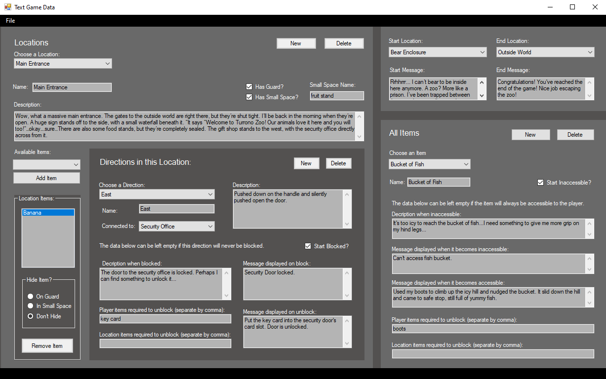 GitHub - AlessandroPro/TextAdventureGameDataEditor: A C# Winform application used for designing ...