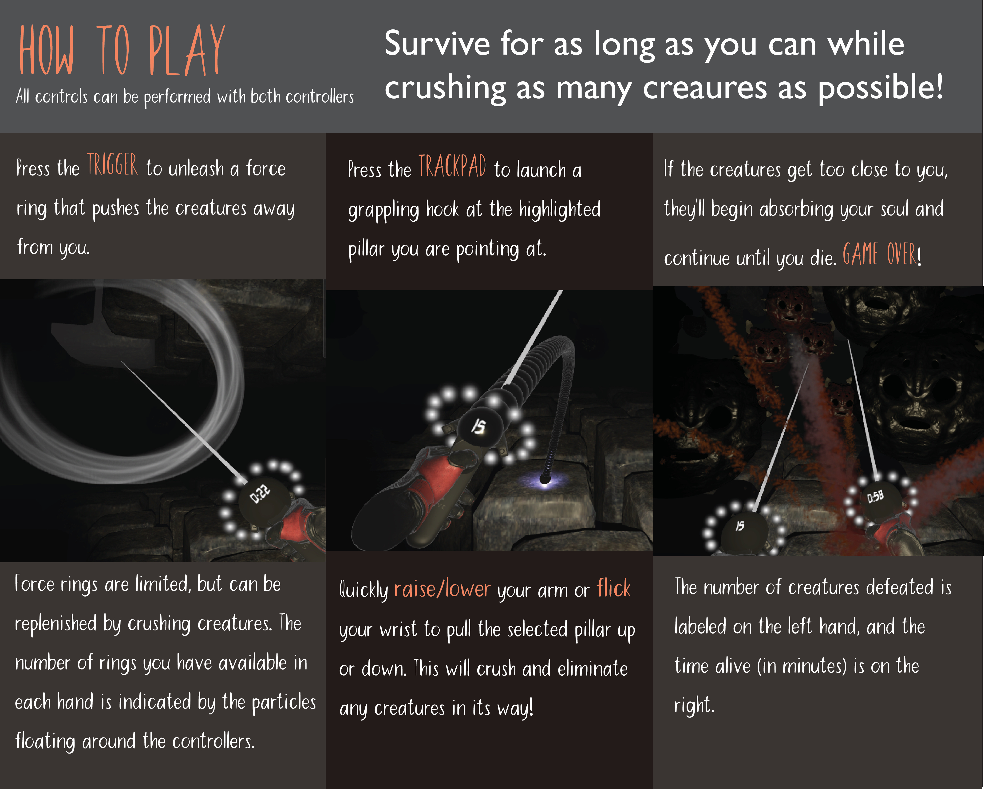 GitHub - AlessandroPro/PulVRize: A horror survival game played using the HTC Vive VR controllers ...