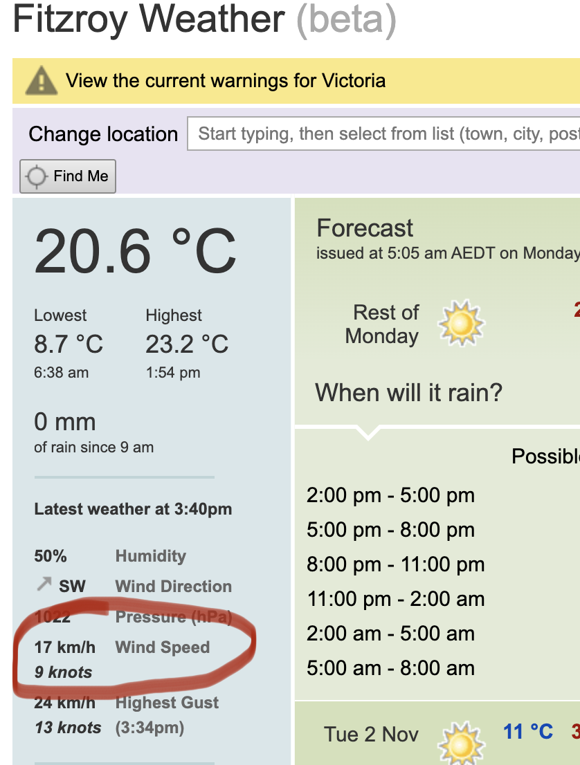 Wind Speed not showing correctly/Showing knots instead of kmph ...