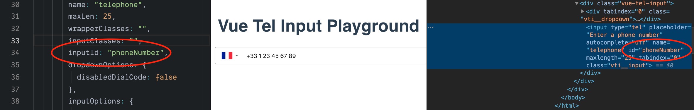 How to invoke :id="inputId"? · Issue #157 · iamstevendao/vue-tel-input · GitHub