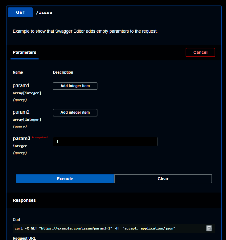 Empty Parameter Should Be Missing From Request · Issue 2483 · Swagger