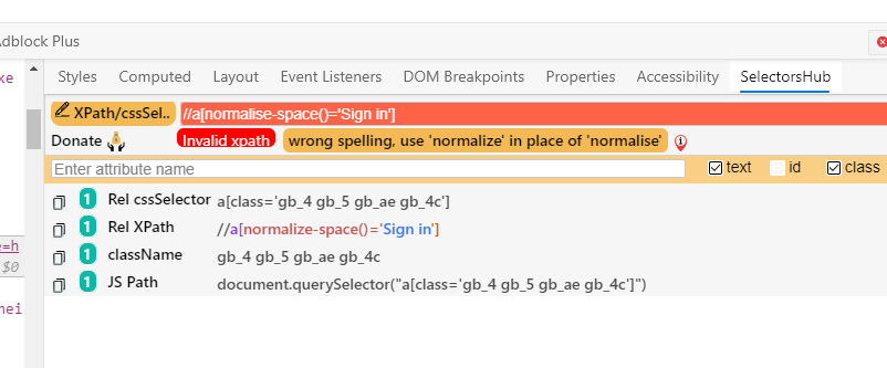 Wrong error message is shown for invalid xpath · Issue #20 · SelectorsHub/SelectorsHubIssues ...