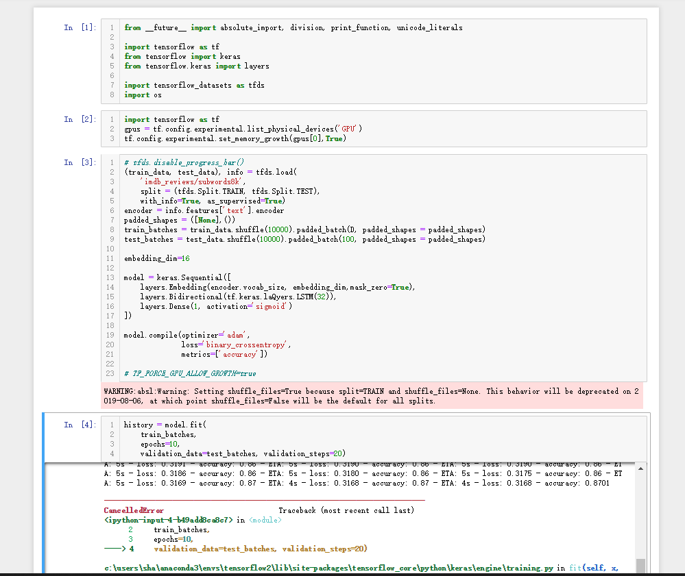 When i try run the `tf.keras.layers.Bidirectional` on my windows system ...